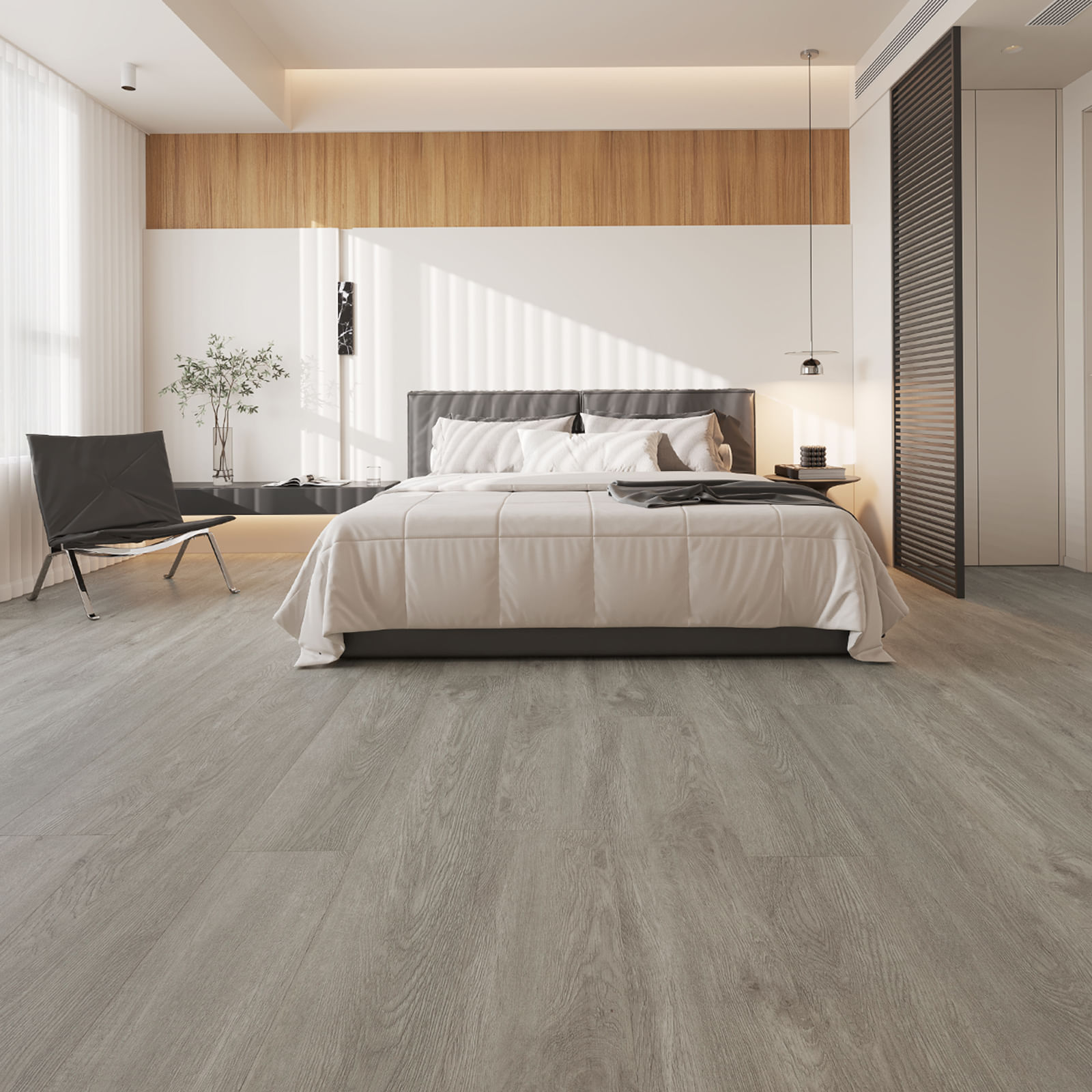 Piso SPC Lignum Greige 5/0.3x183x1219 mm Klipen - Ferco Cerámica GT